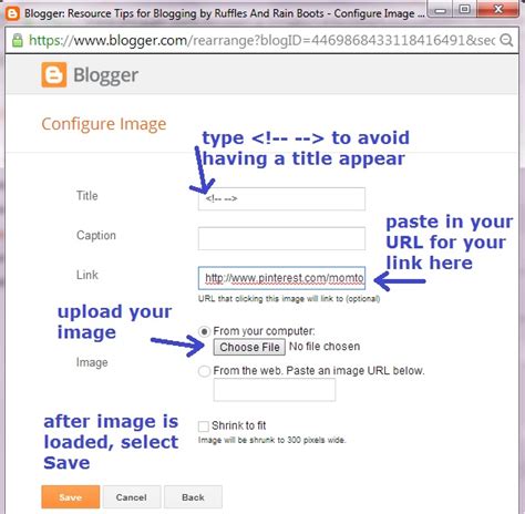 Mommy Blogging In The Rain How To Have A Blogger Image Widget Open In A New Tab