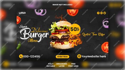 Premium Psd Psd Fast Food Restaurant Web Banner Template