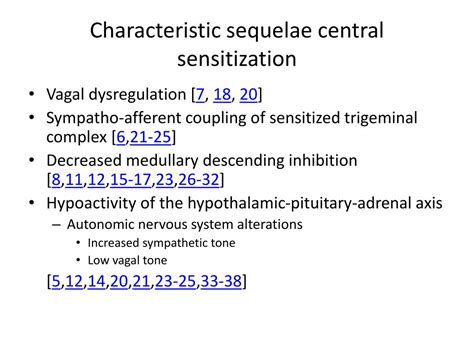 Ppt Central Sensitization Clinical Implications For Chronic Head And