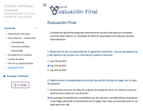 Integridad Transparencia Y Lucha Contra La Corrupción Evaluación
