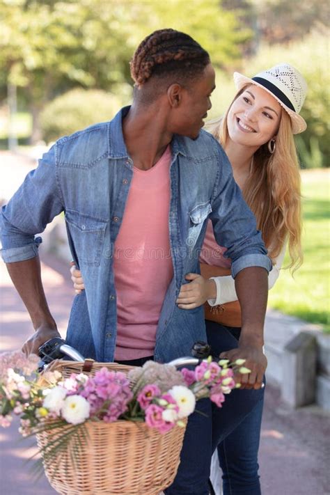 Young Couple Going For Bike Ride Stock Image Image Of Stylish Bike