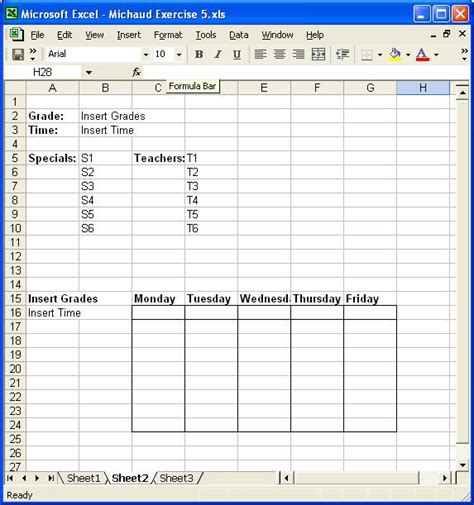 Excel Exercise 5 Instructions