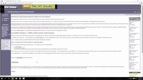 Crash Dump Analysis Youtube