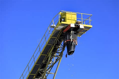Sandvik Conveyor Transports Foam Glass Aggregate Editorial Photography