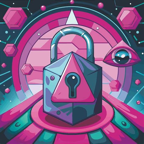 Technology Concept Flat Vector Style Illustration Featuring Encryption