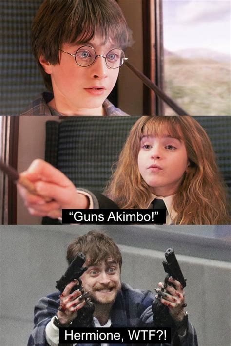Harry Potter And The Guns Akimbo 9gag