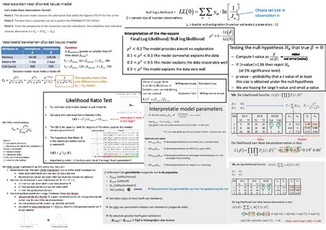 Cheatsheet Qmt Cheatsheat Tentamen Quantitative Models For Transport Final Log Likelihood