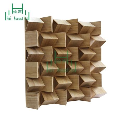 3d Sound Diffusive Acoustic Panels Wooden Diffuser 3d Acoustic Wall