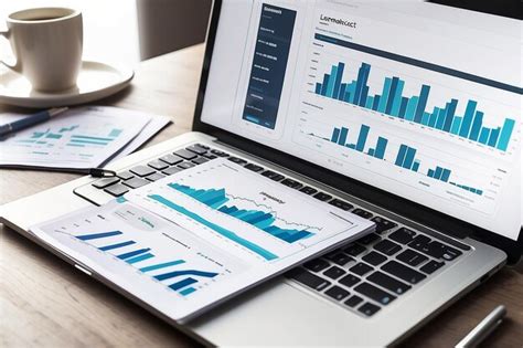 Conceptual Business Dashboard For Financial Data Analysis Premium Ai Generated Image