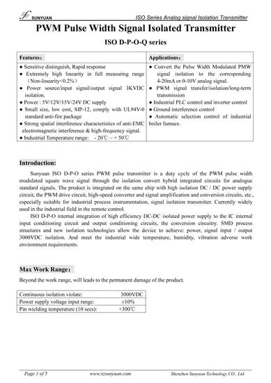 Programmable Isolated Pwm Signal Transmitter Ic Pulse Width