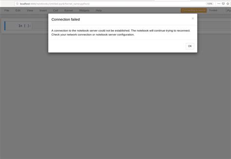 Python Jupyter Cant Connect To Local Kernel Ubuntu 1804 Stack