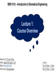 Lecture Course Overview Pdf Bien Introduction To