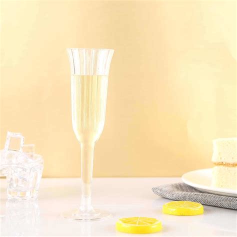 Flared Champagne Flutes Disposable Enfete