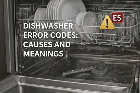 Dishwasher Error Codes And Fault Codes Explained Ech Repair