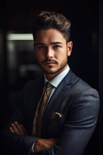 Premium Ai Image Cropped Portrait Of A Young Businessman In The Office Created With Generative Ai