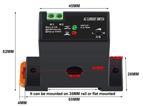 Current Sensing Switch A A NO NC ATO Com