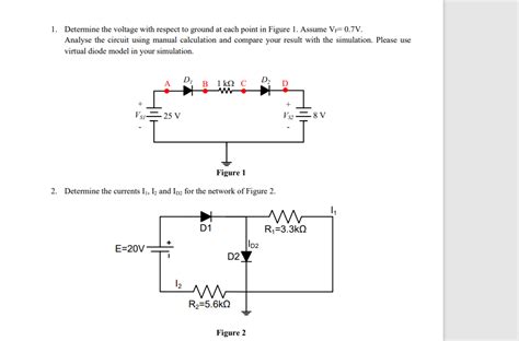 Solved Determine The Voltage With Respect To Ground At Chegg Com