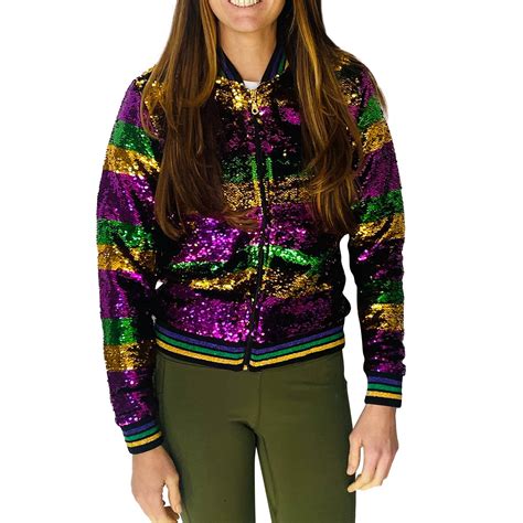 Tiqkatyck Mardi Gras Jacket Clearance Womens Carnival Long Sleeve