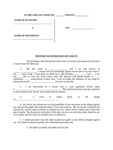 Enter Plea Guilty Complete With Ease Airslate Signnow