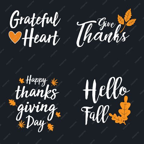 Premium Vector Thanksgiving Logo Collection