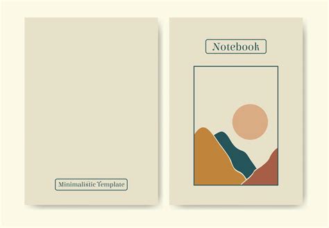 Notebook With Minimalistic Nature Design Aesthetic Minimalist