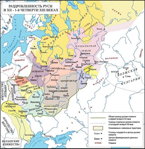 Землі яких князівств у часи роздробленості Русі України позначено штрихуванням на картосхемі А