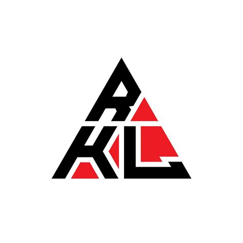 Rkl Triangle Letter Logo Design With Triangle Shape Rkl Triangle Logo