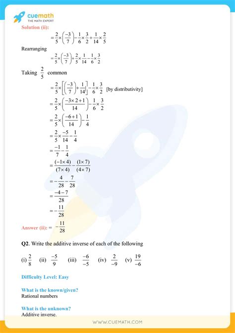 Ncert Solutions Class 8 Maths Chapter 1 Rational Numbers Access Pdf