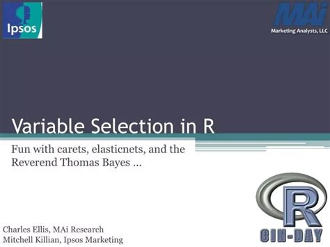 PPT Variable Selection In R PowerPoint Presentation Free Download ID