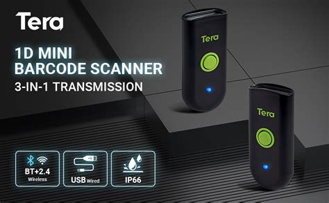 Tera Barcode Scanner Mini 1d Wireless 3 In 1 Works With Bluetooth 2 4g Usb Wired