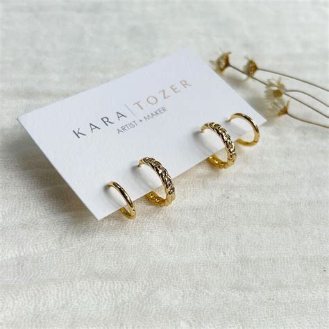 Stacking Hoop Sets Gold Hoop Set Gold Chain Link Hoop Earrings