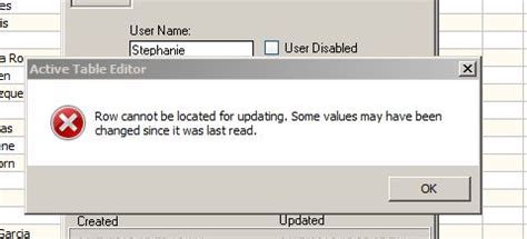 Row Cannot Be Located For Updating Forum