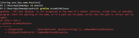 react native gradlew assemblerelease stack overflow