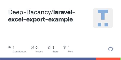 Github Deep Bacancylaravel Excel Export Example