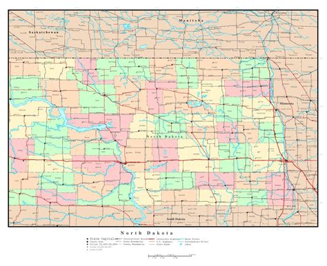 Maps Of North Dakota Collection Of Maps Of North Dakota State Usa