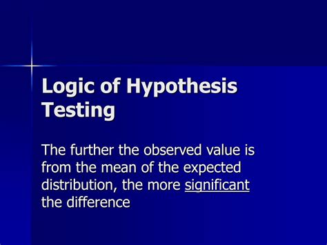 PPT Inferential Statistics Hypothesis Testing PowerPoint