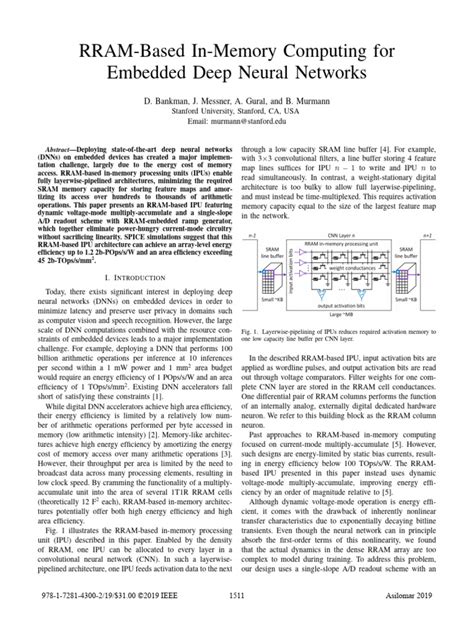 Rram Based In Memory Computing For Embedded Deep Neural Networks Pdf
