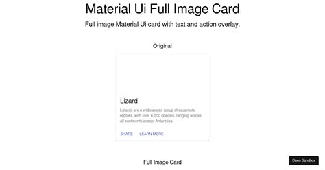 Material Ui Full Image Card Forked Codesandbox