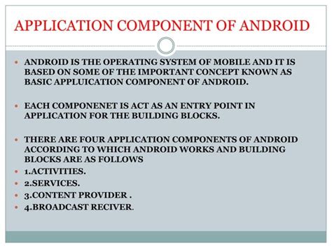 Application Component Ppt Free Download