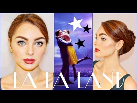 Emma Stone Mia In La La Land Makeup And Hair Tutorial💜👗 Youtube In