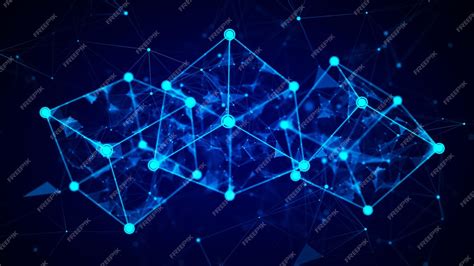 Premium Photo Technology Blockchain Concept Visualization Of The Dynamic Flow Of The