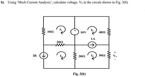 Solved Using Mesh Current Analysis Calculate Voltage Vo In The