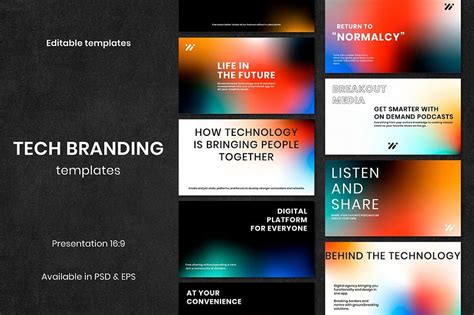 Gradient Tech Marketing Template Psd Free Psd Rawpixel