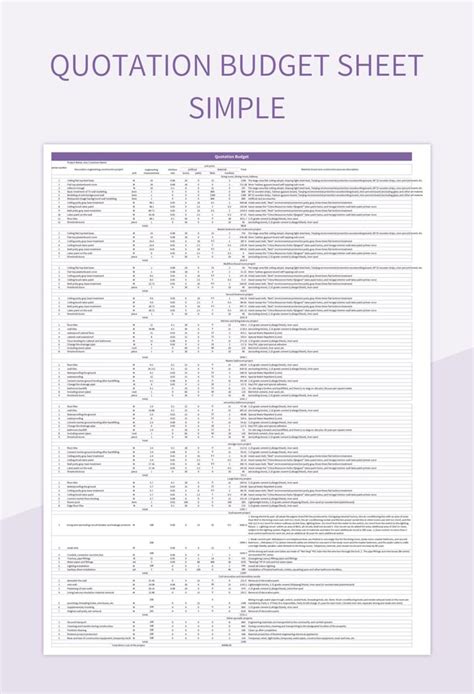 Free Quotation Sheet Templates For Google Sheets And Microsoft Excel Slidesdocs