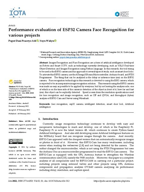 A Performance Evaluation Of Esp32 Camera 51b97f34 Pdf