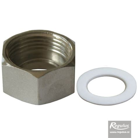 34 Nut For Dn12 Pipe With Gasket Nickel Plated Brass Regulus