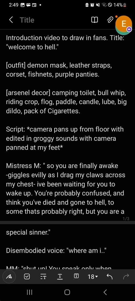 Script Planning For Content R Fulltoiletmistresses