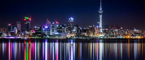 Auckland Wallpaper 4k Cityscape Night City Lights