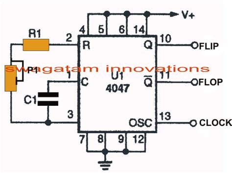 Ic 4047 Datasheet Pinouts Application Notes Circuit Diagram Centre