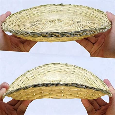 Bb Home Zhonger Bho Hand Weave Bamboo Paper Plate Holder 10in Set Of 4
